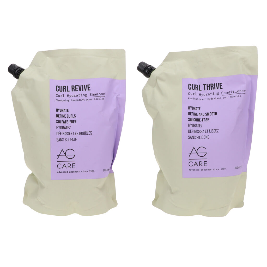 AG Care Curl Revive Curl Hydrating Shampoo 33.8 Oz & Curl Thrive Curl ...